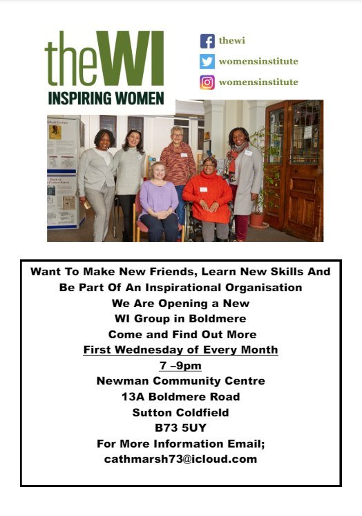 There is a new WI group opening in Boldmere. – Banners Gate ...